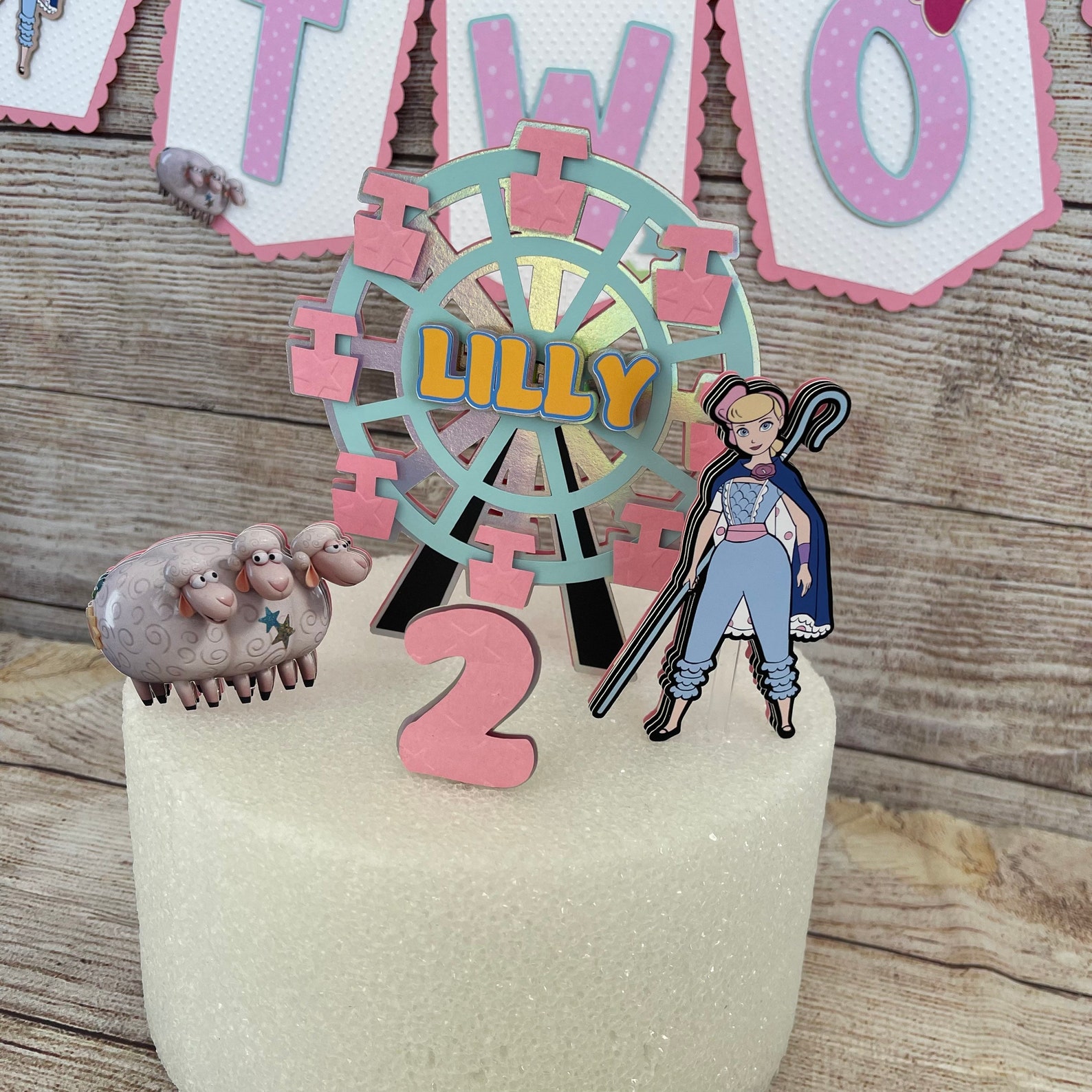 Bo Peep Cake Topper Toy Story Cake Topper Banner Birthday - Etsy