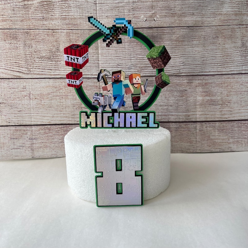 Mincraft Cake Toppers - Etsy