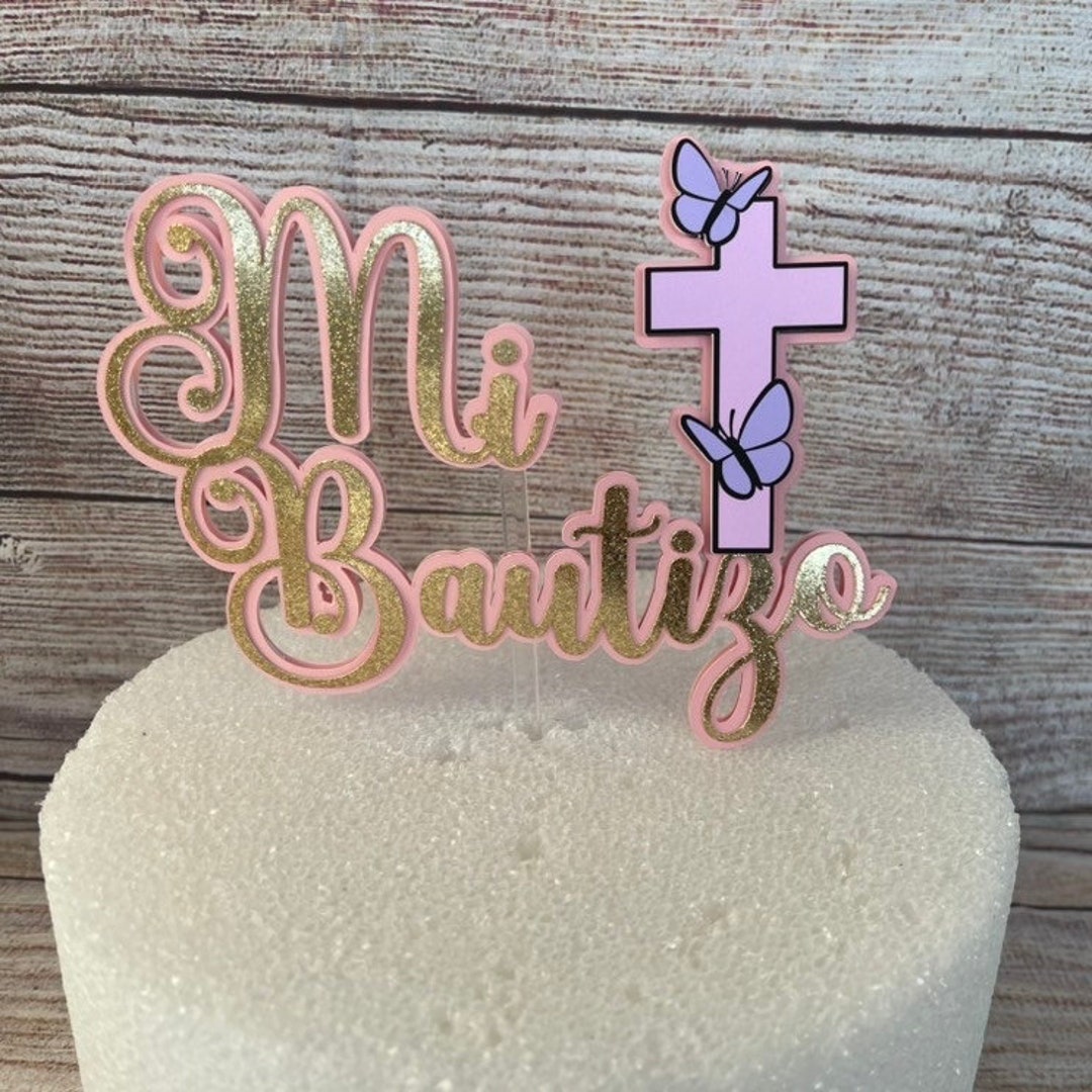 Baptism Cake Topper, Bautizo Cake Topper, Christening Cake Topper ...