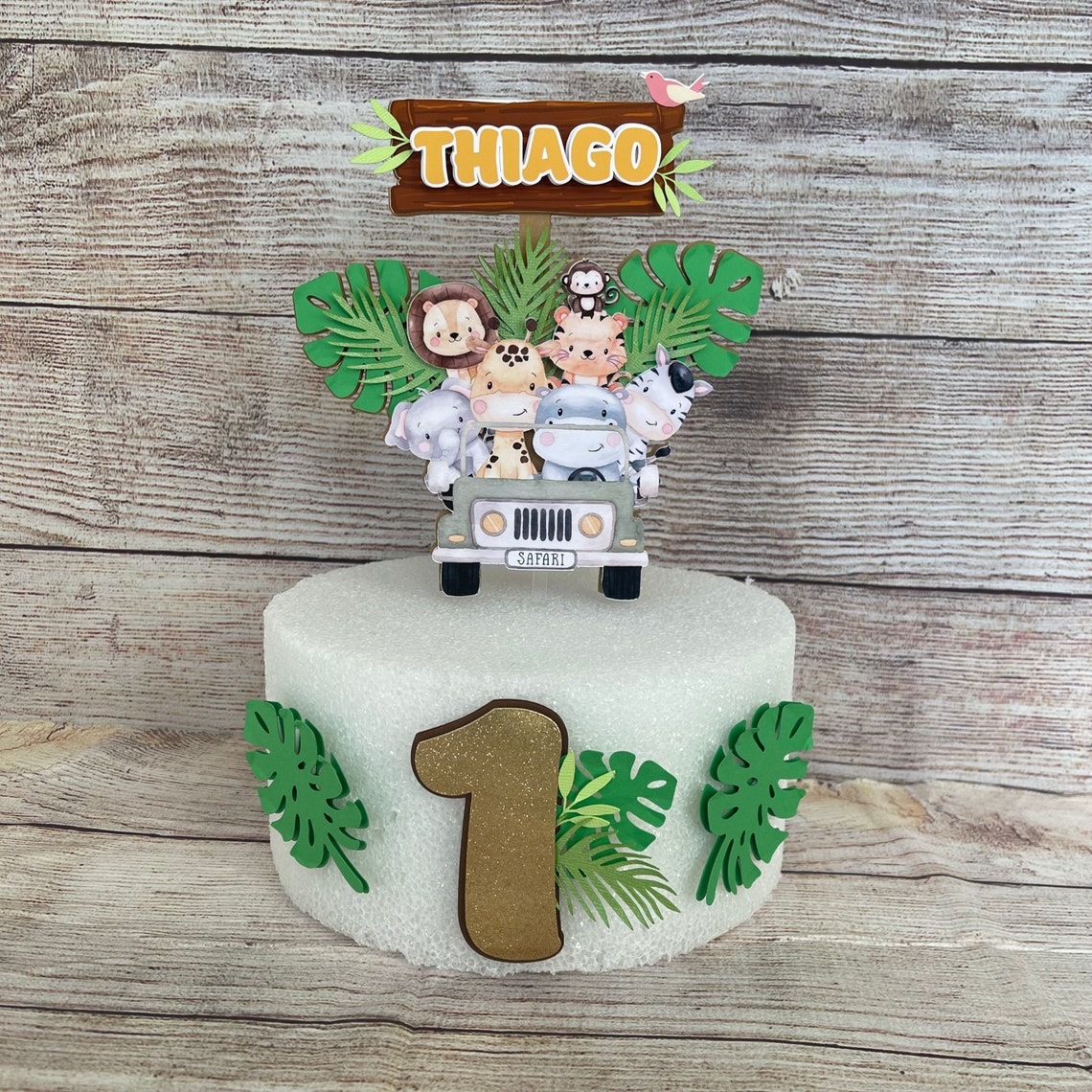 Safari Cake Topper Safari Birthday Birthday Decoration Baby - Etsy