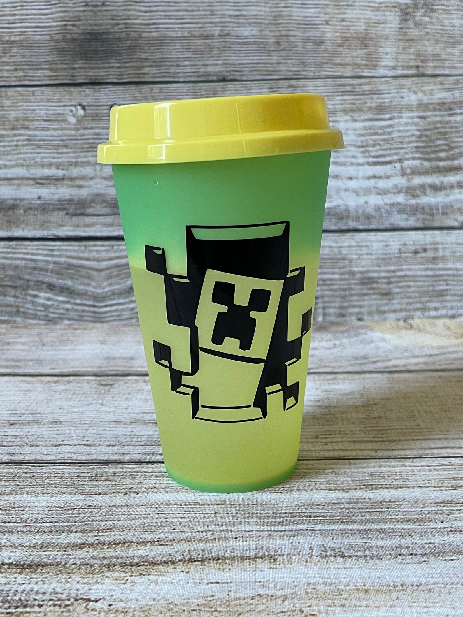 Kids cupcolor change cup personalized cup Minecraft cup | Etsy