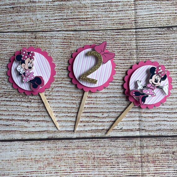Minnie Mouse Cupcake Topper Minnie Mouse Topper Minnie Mouse - Etsy