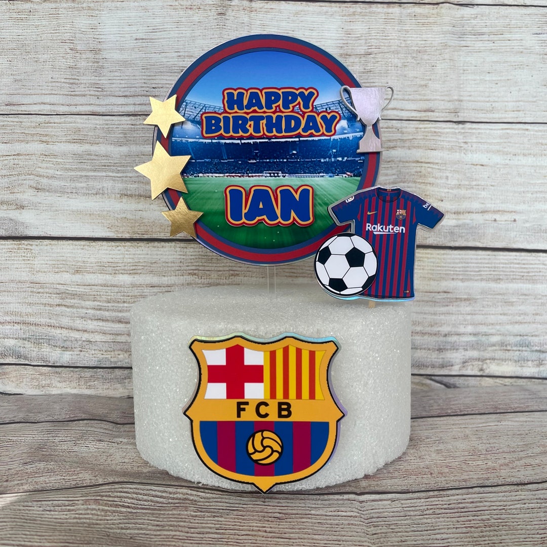 Sports Barcelona Cake Topper, Soccer Cake Topper, Sports Cake Topper ...