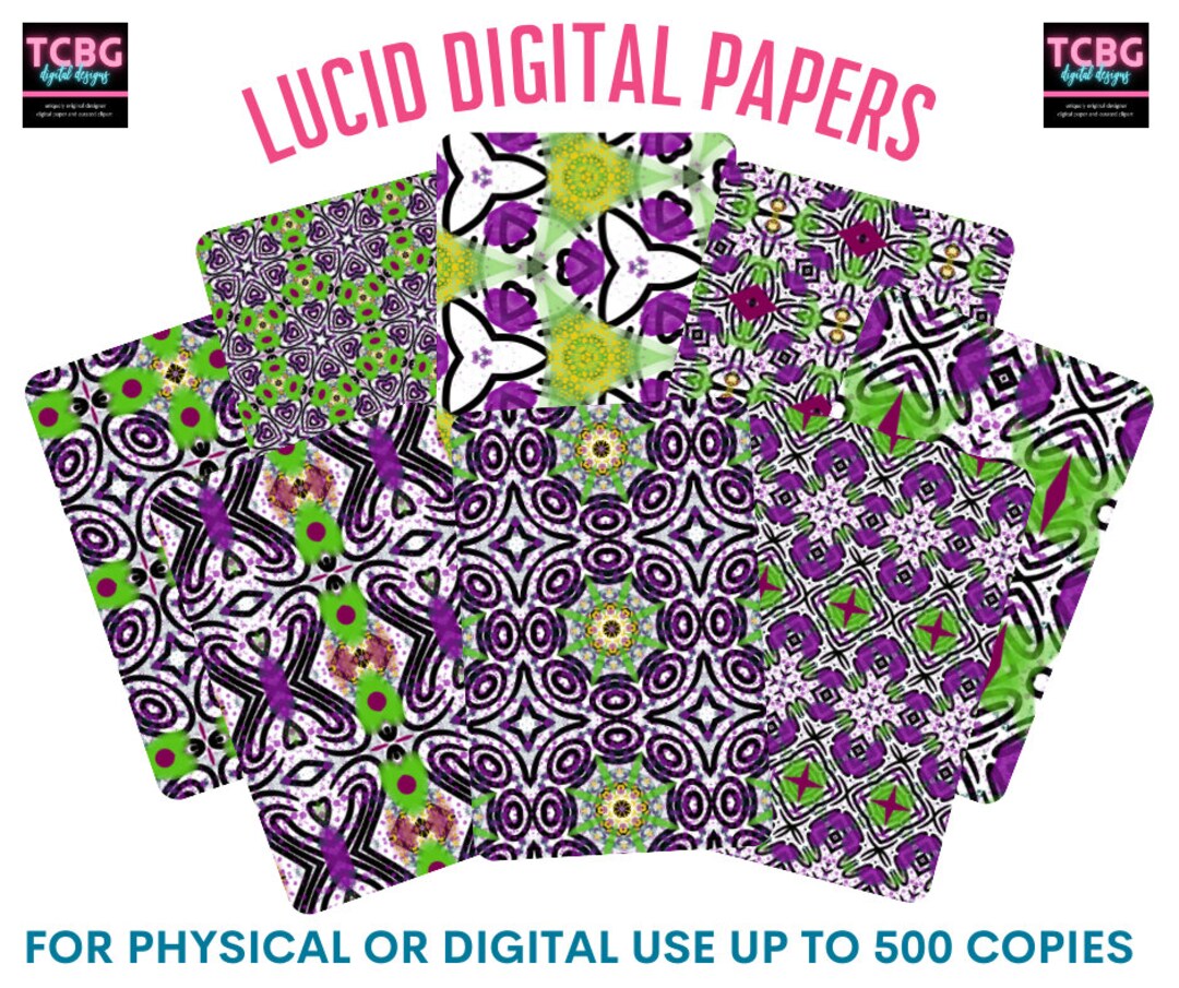 LUCID Digital Papers. Digital Download. Scrapbook Papers. Geometric ...