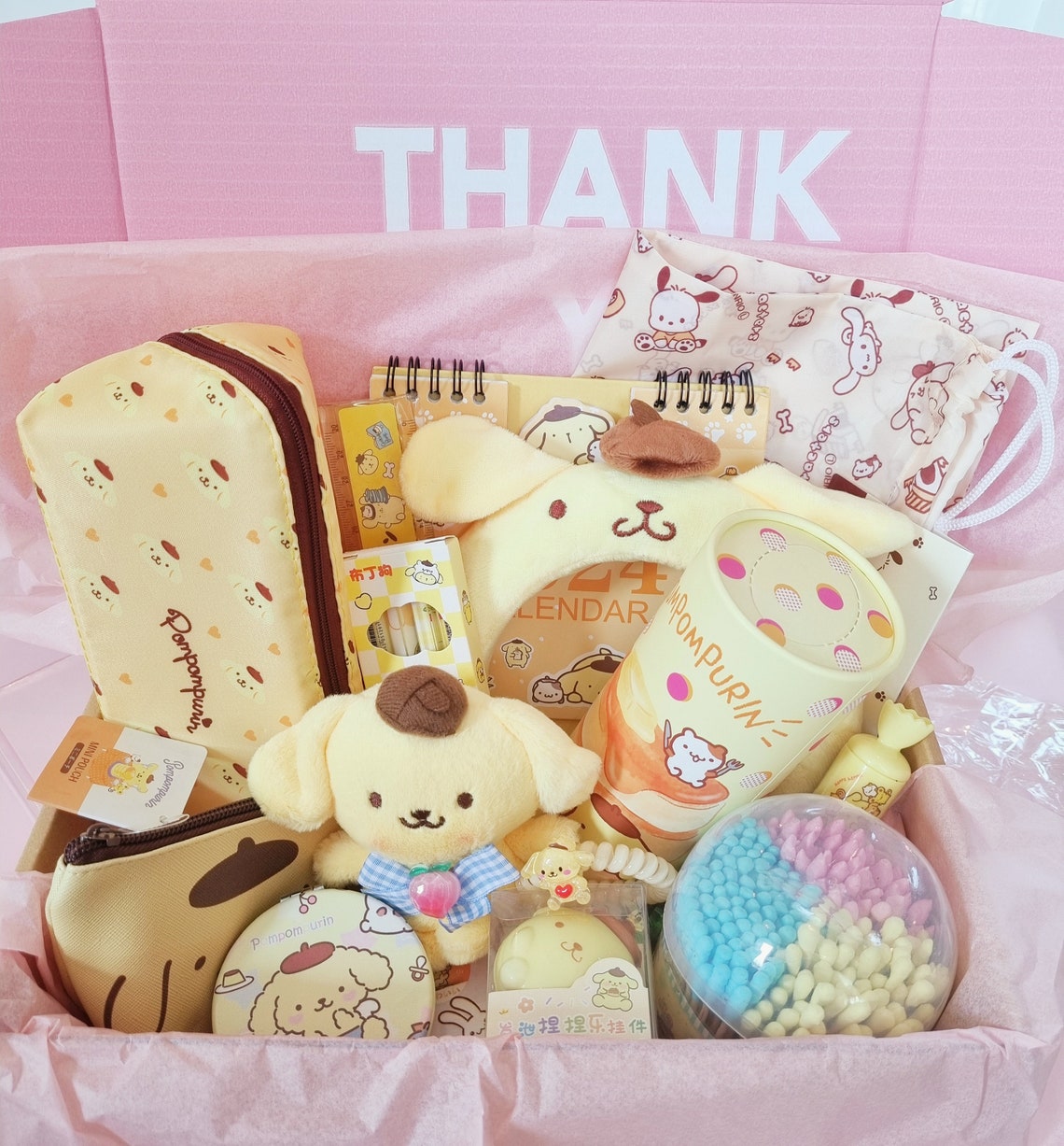 Sanrio Pom Pom Purin Mystery Box, Kawaii Mystery Stationery Box, Kawaii ...