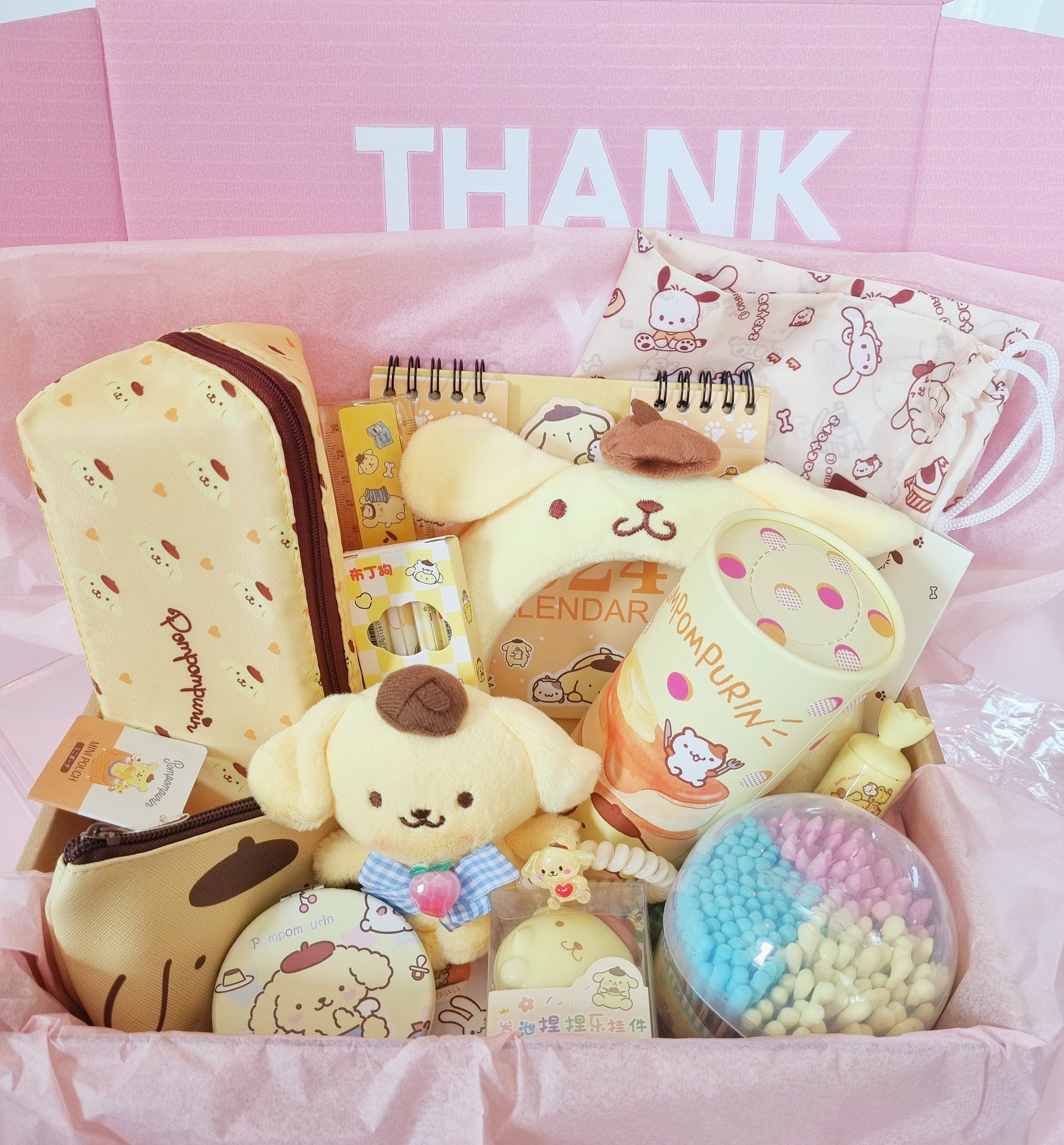 Sanrio Pom Pom Purin Mystery Box, Kawaii Mystery Stationery Box, Kawaii ...