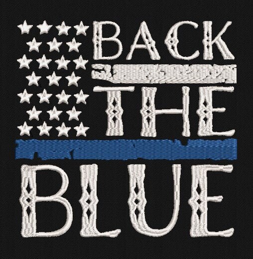 Back the Blue Machine Embroidery Design Instant Download | Etsy