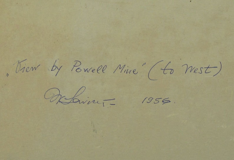 Vintage 1956 Canadian Oil/board Landscape Painting Powell Mine ...