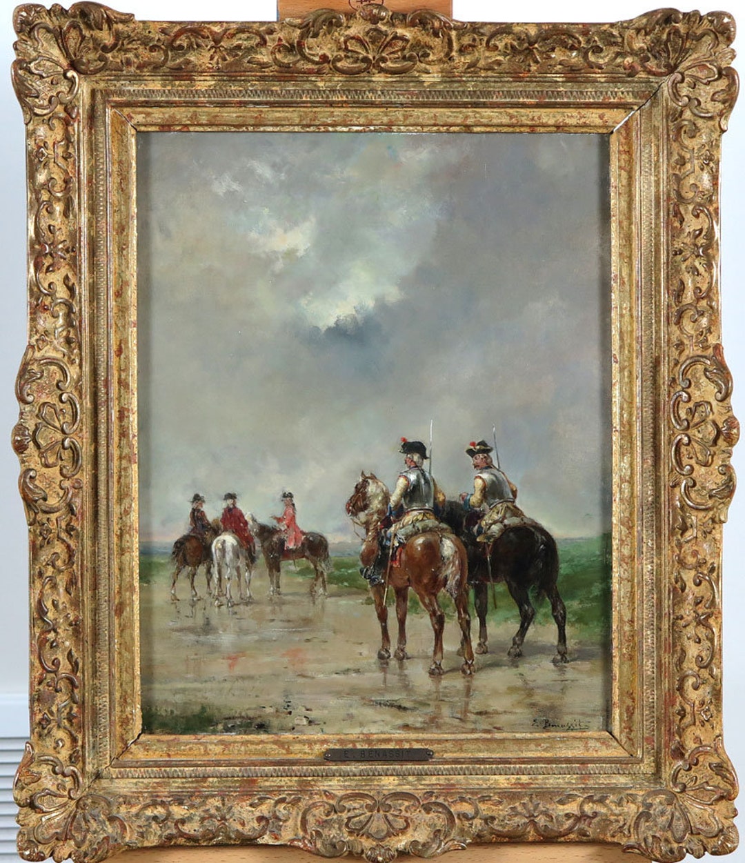 Louis Émile Benassit 18331902 French Oil on Board - Etsy