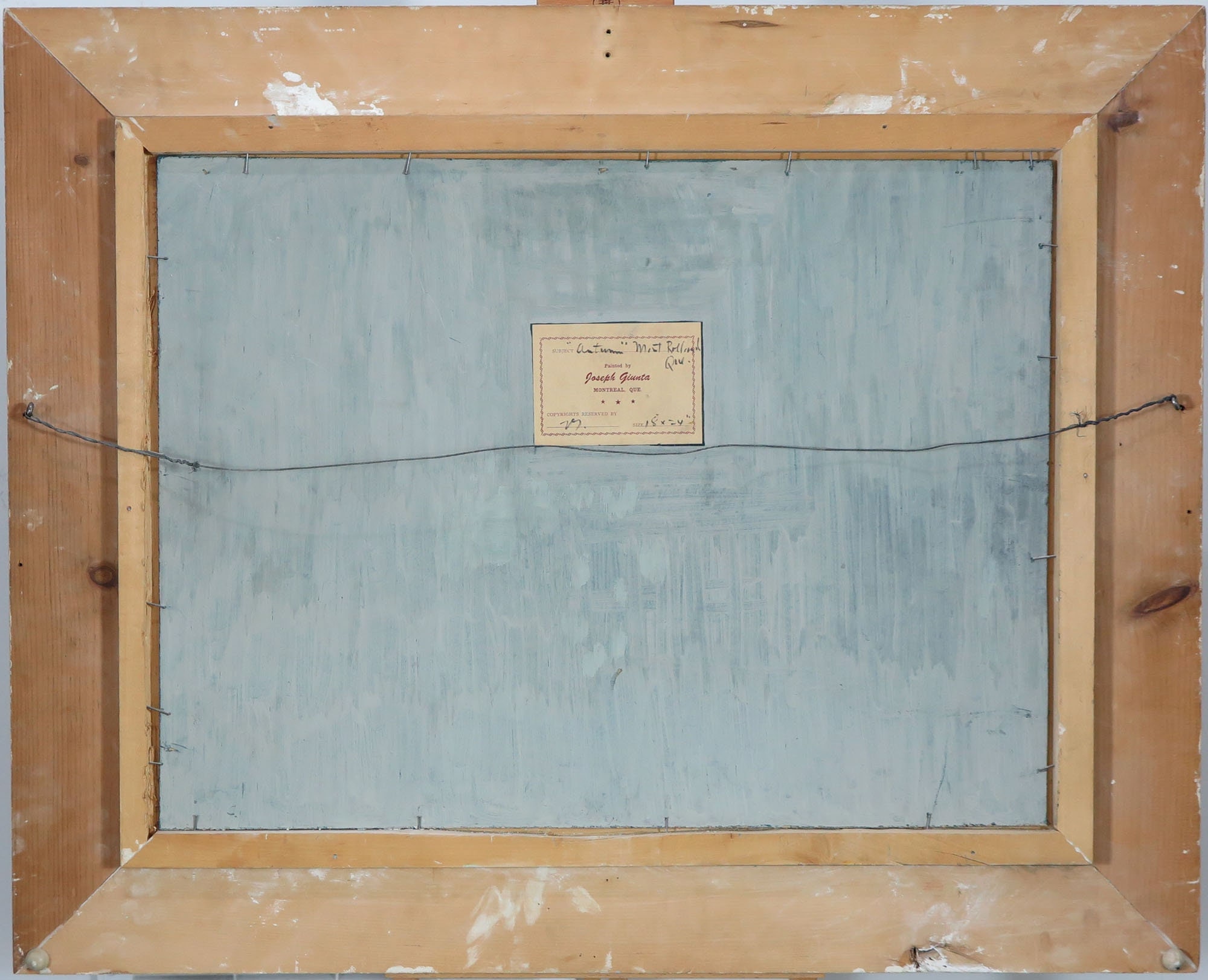 Joseph Giunta 1911-2001 Canadian Quebec Oil on Board Laurentians Mont ...