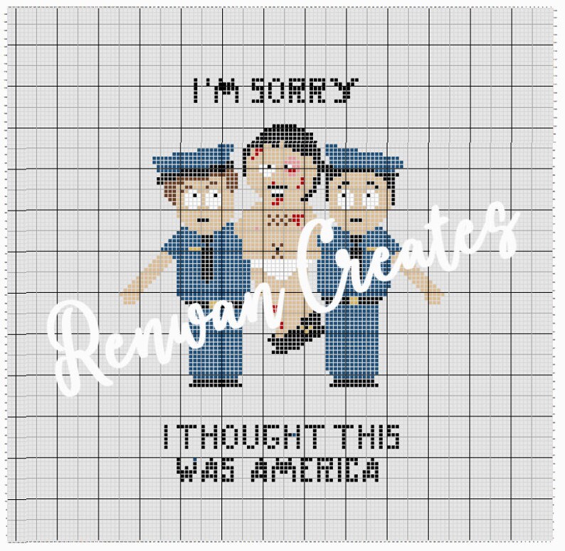 South Park Randy Marshs America Graphgan Crochet Pattern Etsy