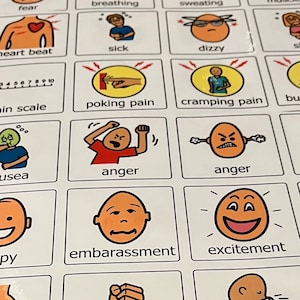 Interoception Symbols Symbols Visual Support Visual Aid - Etsy