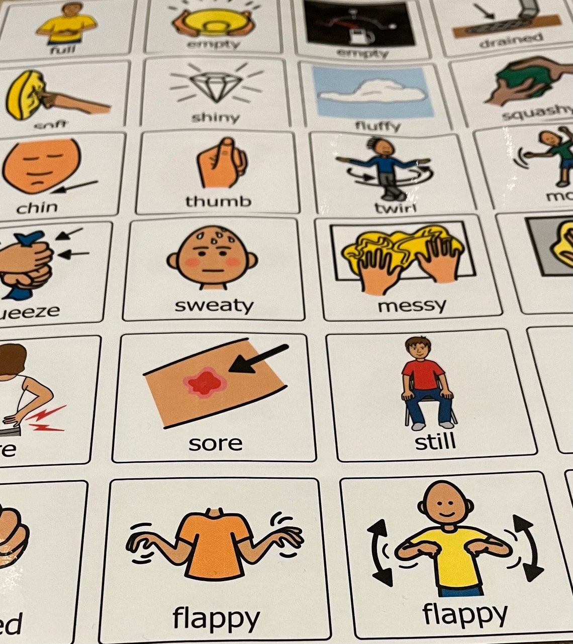 Interoception Symbols Symbols Visual Support Visual Aid - Etsy