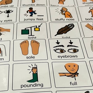 Interoception Symbols Symbols Visual Support Visual Aid - Etsy