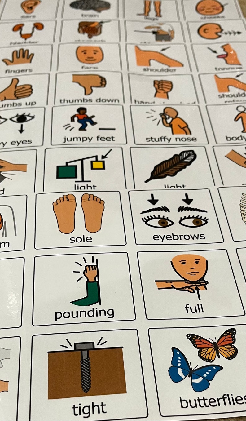 Interoception Symbols Symbols Visual Support Visual Aid - Etsy