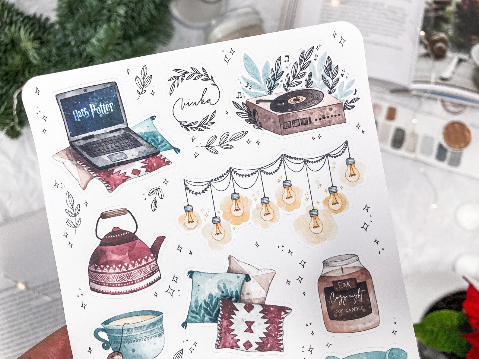 Cozy Night Sticker Sheet Planning Stickers Bullet Journal | Etsy
