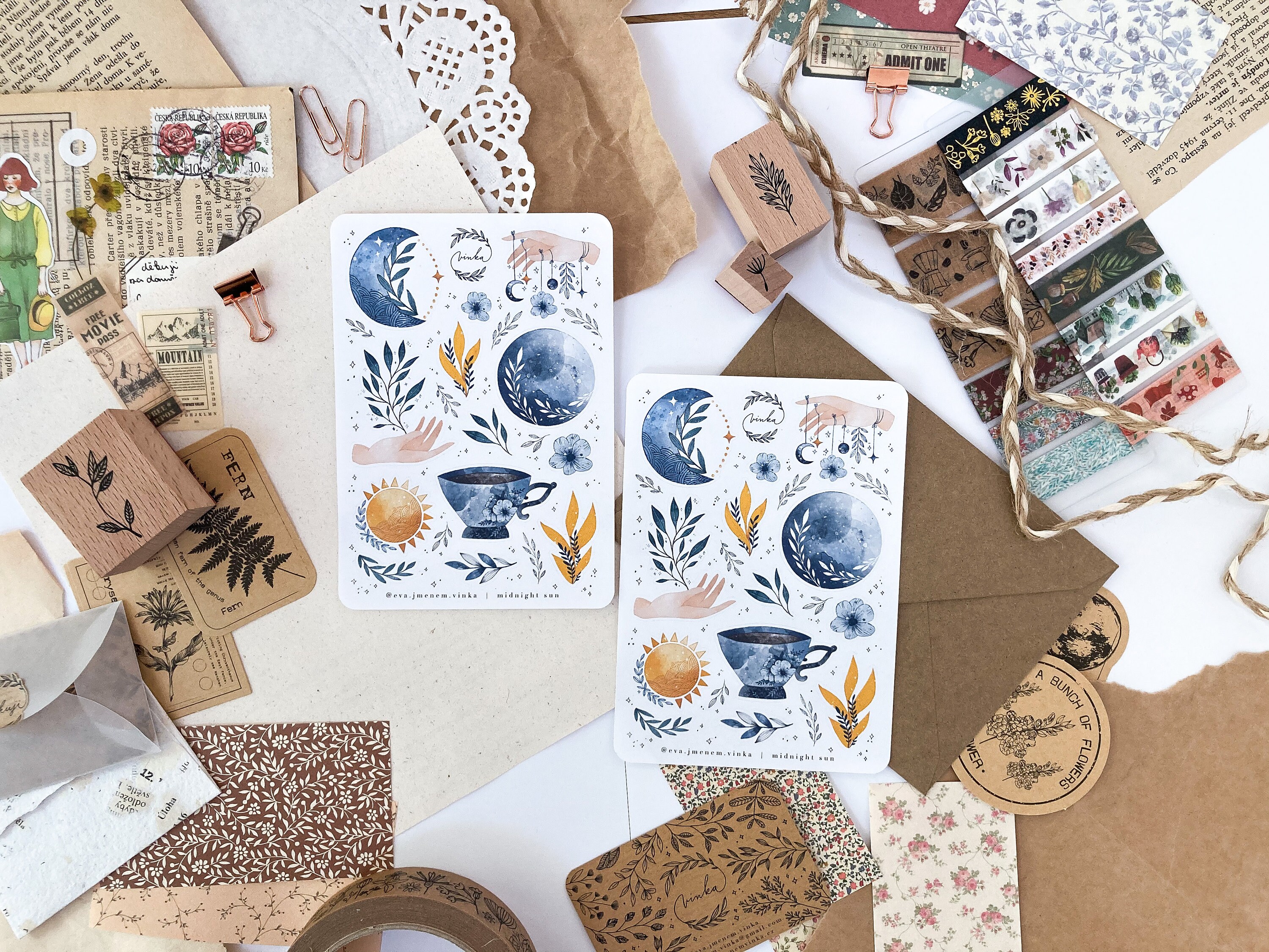 Midnight Sun Sticker Sheet Planning Stickers Bullet | Etsy