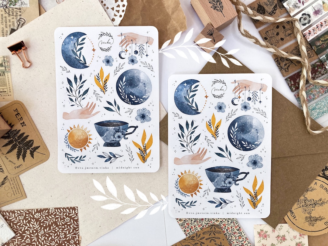 Midnight Sun – Sticker Sheet | Planning Stickers, Journal Stickers - Etsy