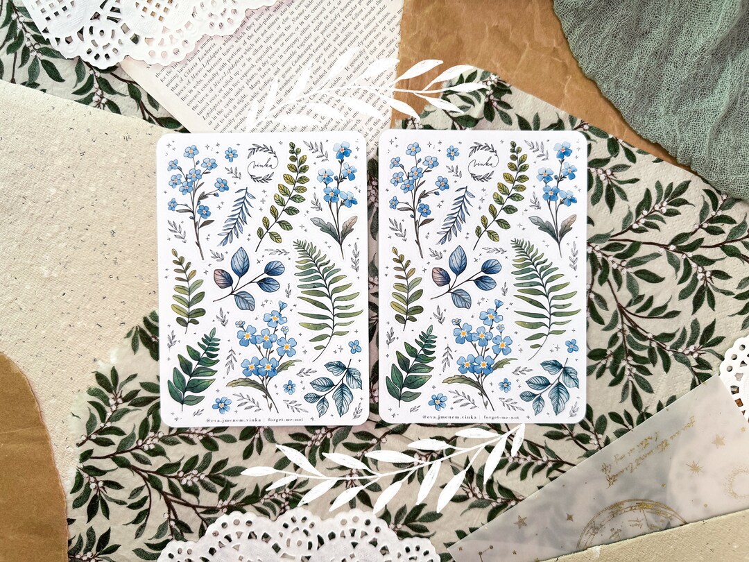 Forget-me-not Sticker Sheet Planning Stickers, Journal Stickers - Etsy