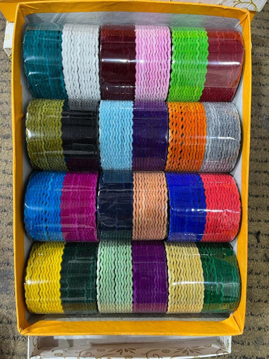 Zig Zag Velvet Bangles, Velvet Metal Bangles, Women Bangles, Bangles ...