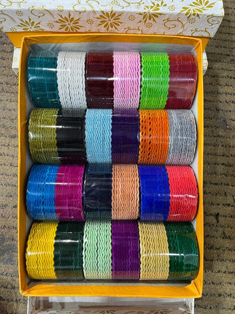 Zig Zag Velvet Bangles Velvet Metal Bangles Women Bangles - Etsy