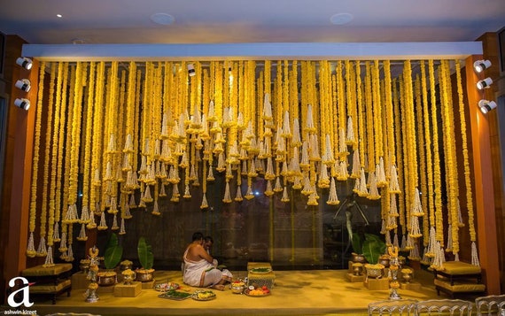 4ft Marigold Flower Garland/strings With Lilliy Hangings for - Etsy