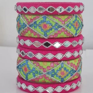 Customized Handmade Thread Bangles Matching With Your Costume, Custom ...