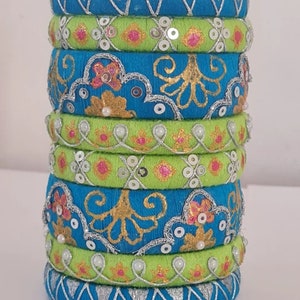 Customized Handmade Thread Bangles Matching With Your Costume, Custom ...