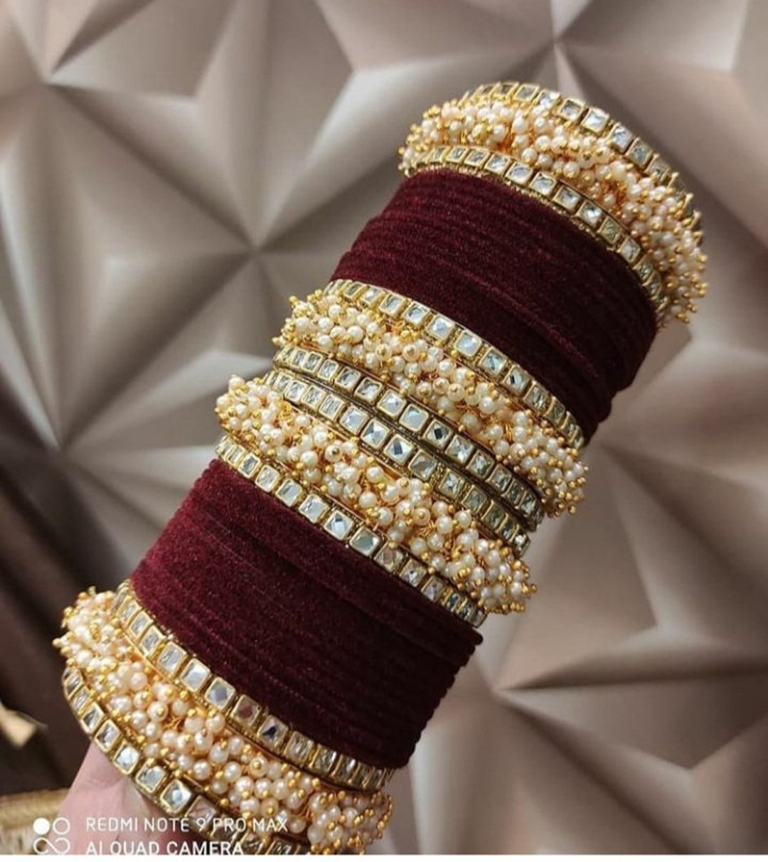 Velvet Bangles, Velvet Metal Bangles, Women Bangles, Bangles ...