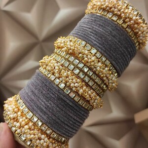 Velvet Bangles, Velvet Metal Bangles, Women Bangles, Bangles ...