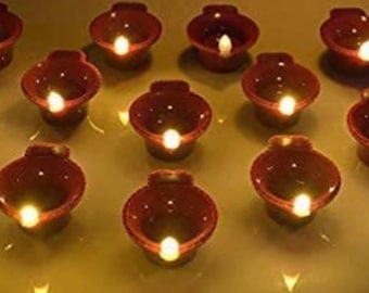 Diwali Battery Diya, LED Light Electronic Water Sensor Diya for Home ...