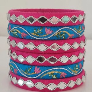 Customized Handmade Thread Bangles Matching With Your Costume, Custom ...