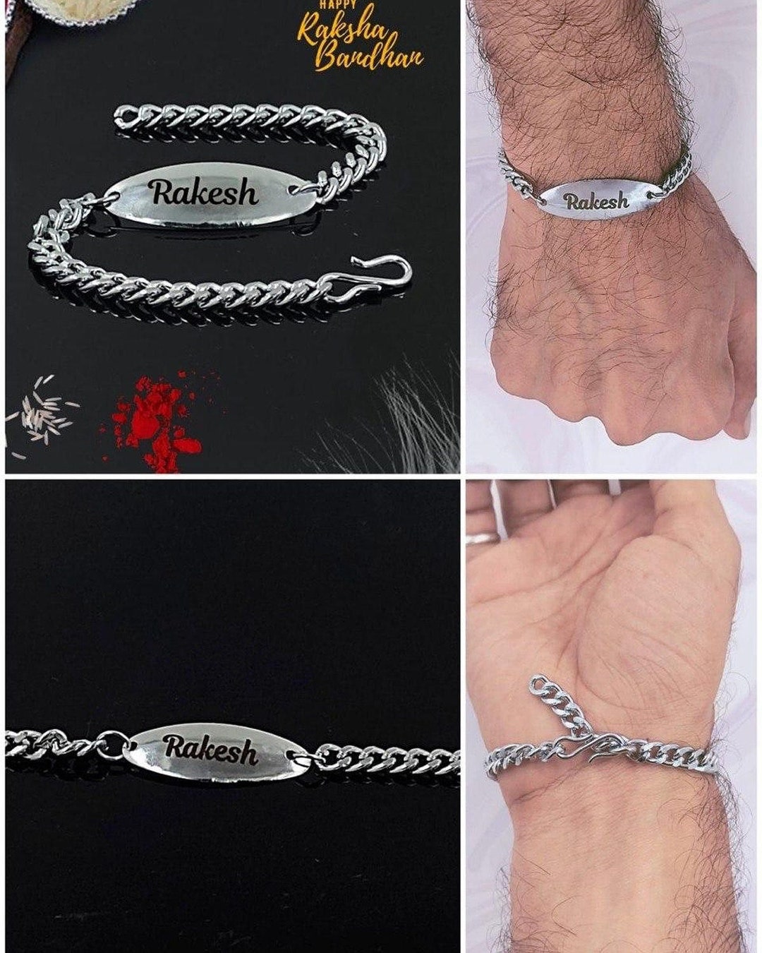 Rakhi Bracelet, Custom Rakhi, Personalized Rakhi, Personalized Name ...