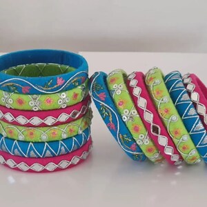 Customized Handmade Thread Bangles Matching With Your Costume, Custom ...