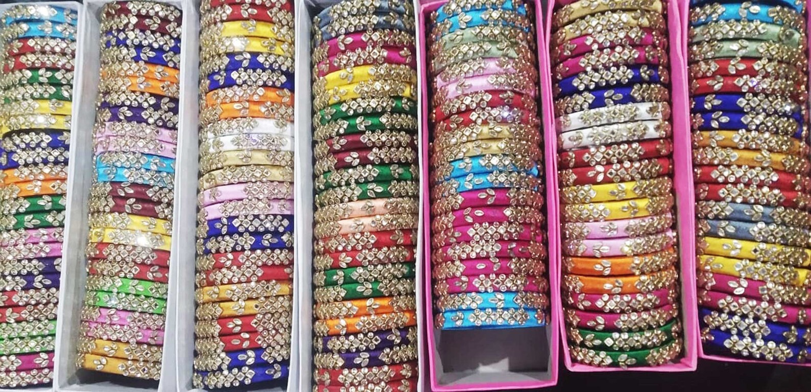 Silk Thread Bangles Women Bangles Kids Bangles Maggam Work - Etsy
