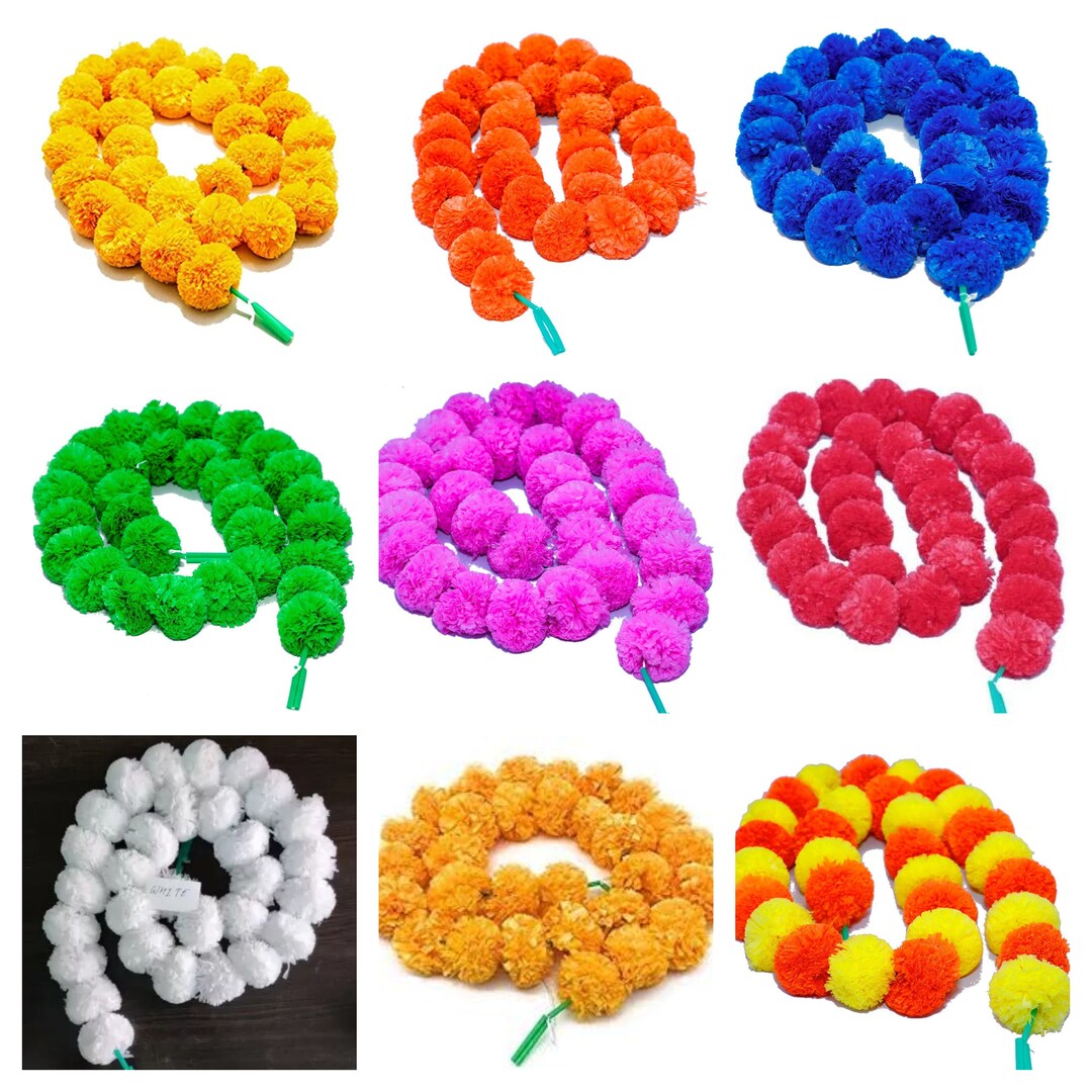 50 Pc Marigold Strings Marigold Flower Marigold Garland Bulk Marigold ...
