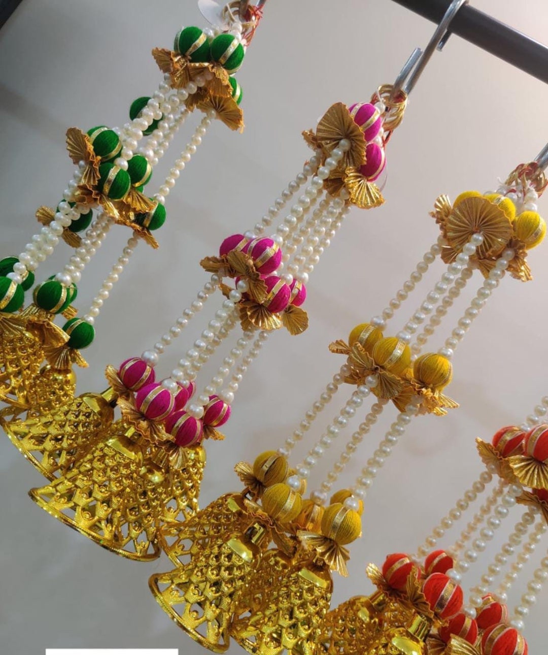 2 Pcs Gota Handwork Hangings for Decoration Floral Wall Hangings Fr ...