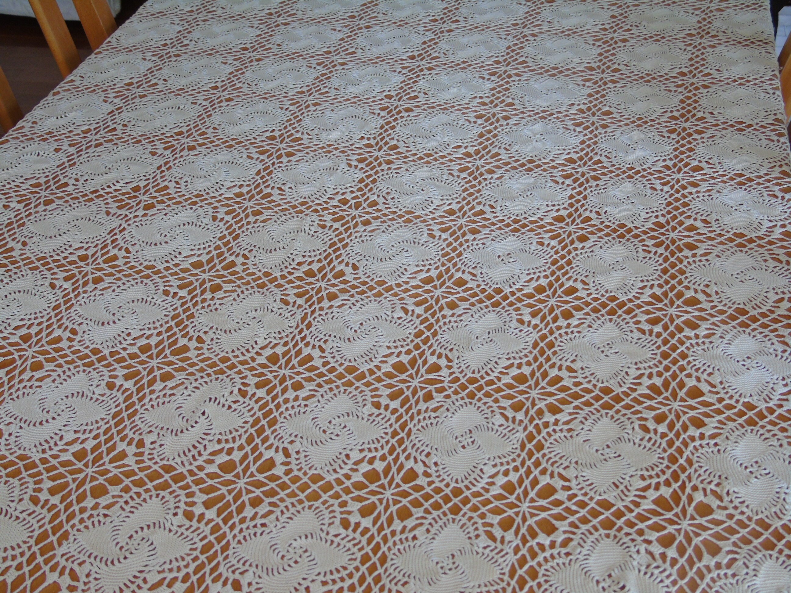 Beautiful Hand Made Rectangular Crochet Tablecloth - Etsy