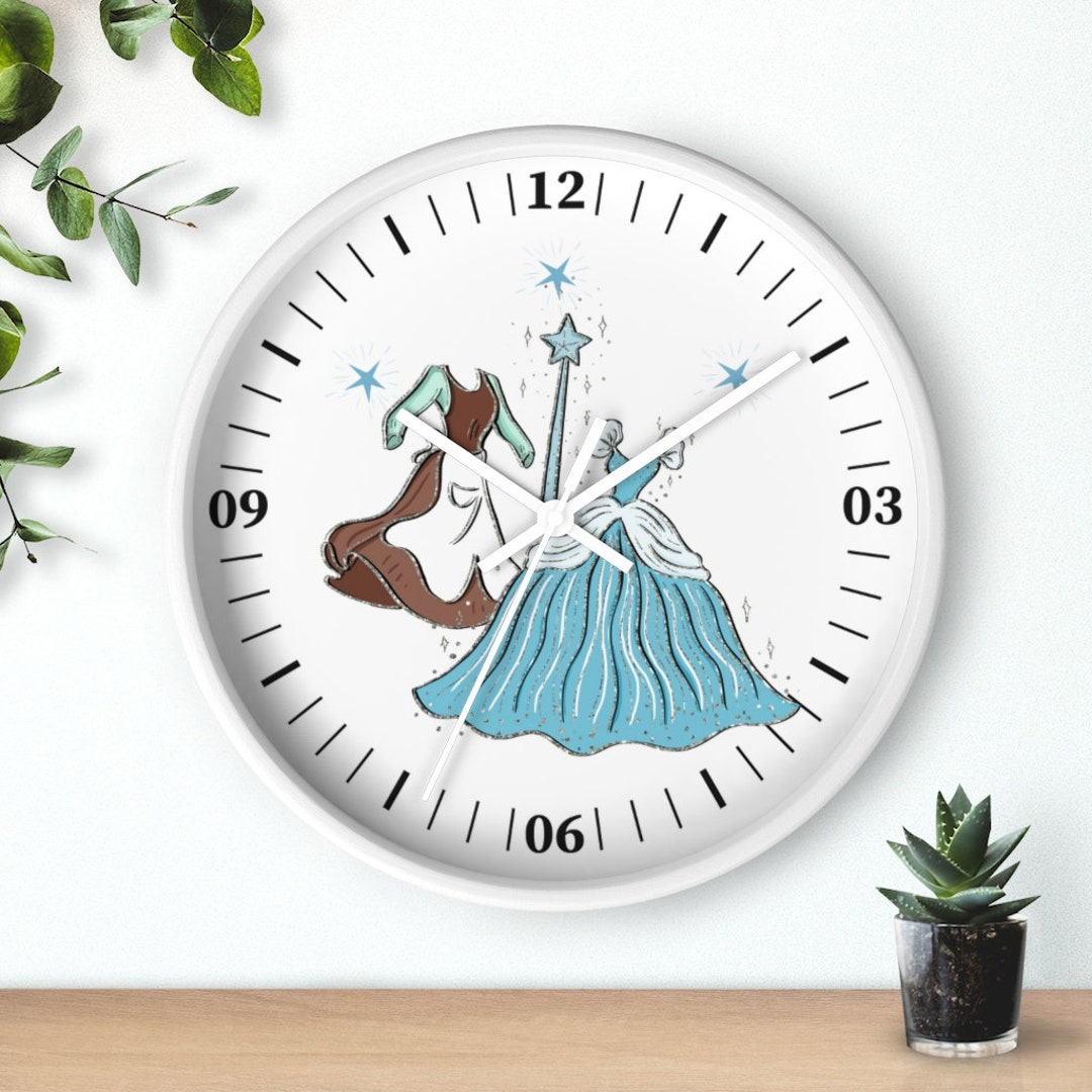 Cinderella Dresses Wall Clock, Cinderella Wall Decoration, Home Decor ...