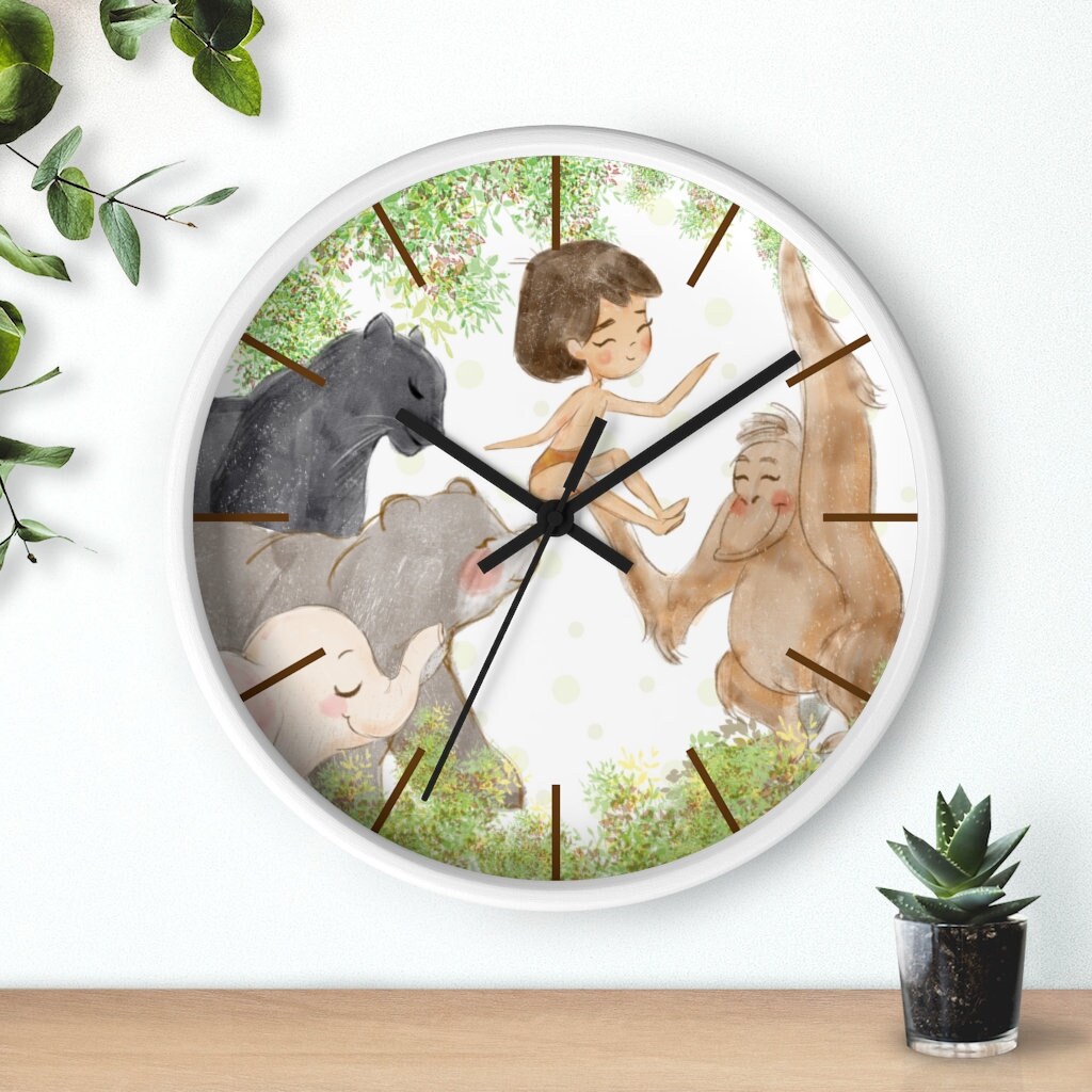 Jungle Book Wall Clock, Safari Wall Decoration, Mowgli Adventures Clock ...