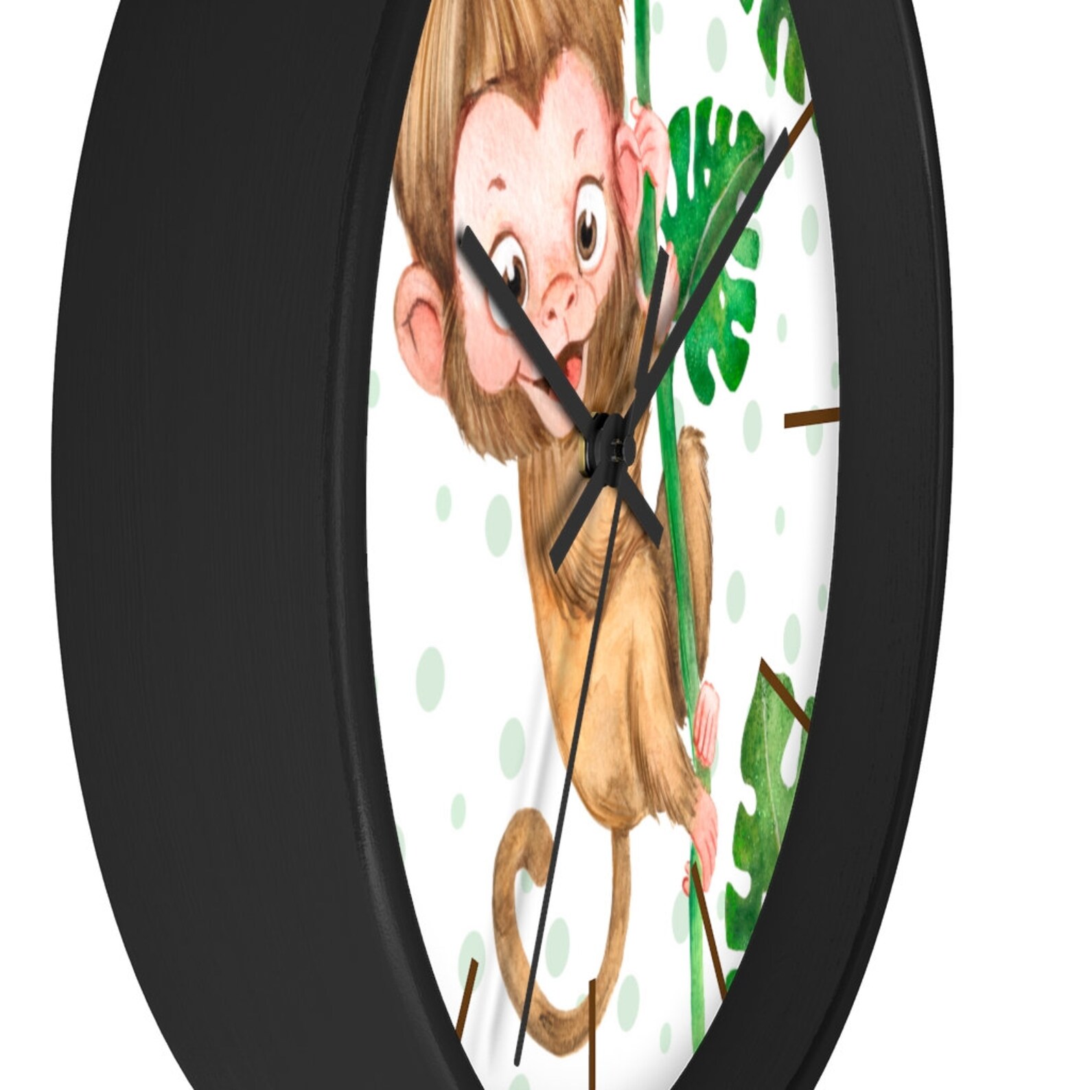 Swinging Monkey Wall Clock, Safari Wall Decoration, Jungle Home Decor, MK2022 Set, Nursery Decor ...
