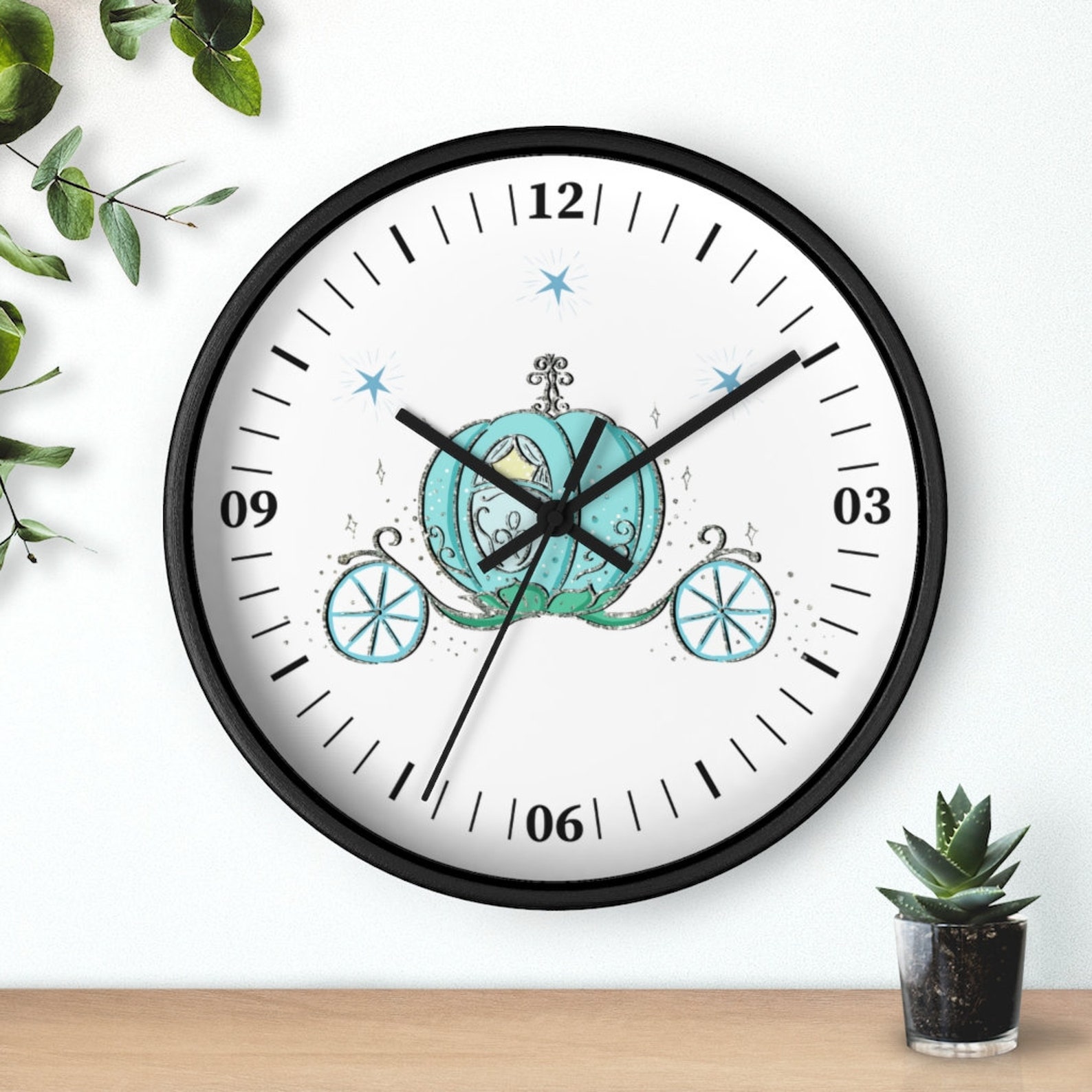 Cinderella Carriage Wall Clock, Cinderella Wall Decoration, Princess ...