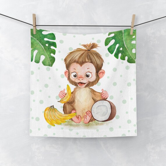 Cheeky Monkey Face Towel Hungry Monkey Toddler Face Towel - Etsy