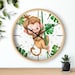 Swinging Monkey Wall Clock, Safari Wall Decoration, Jungle Home Decor ...