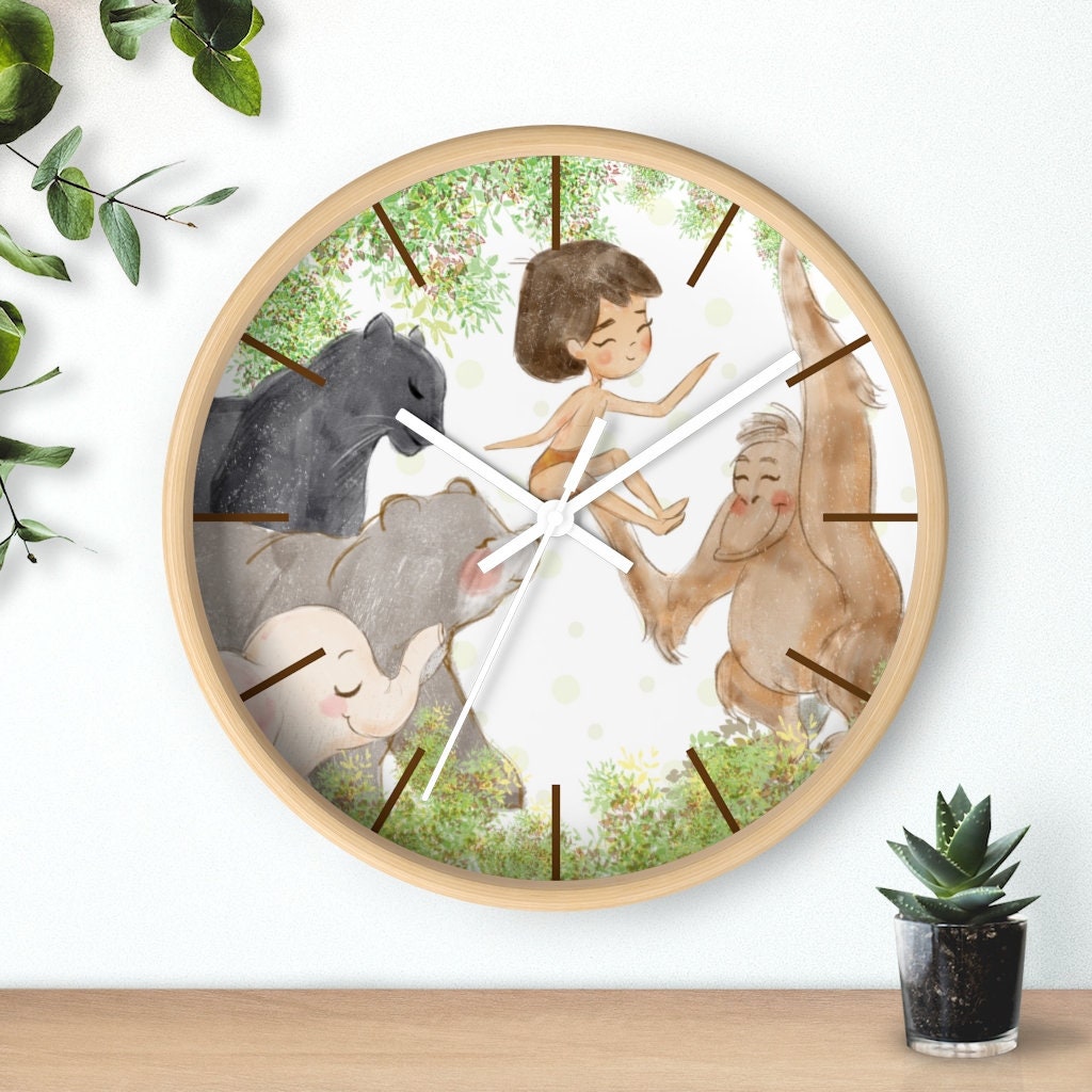 Jungle Book Wall Clock, Safari Wall Decoration, Mowgli Adventures Clock ...