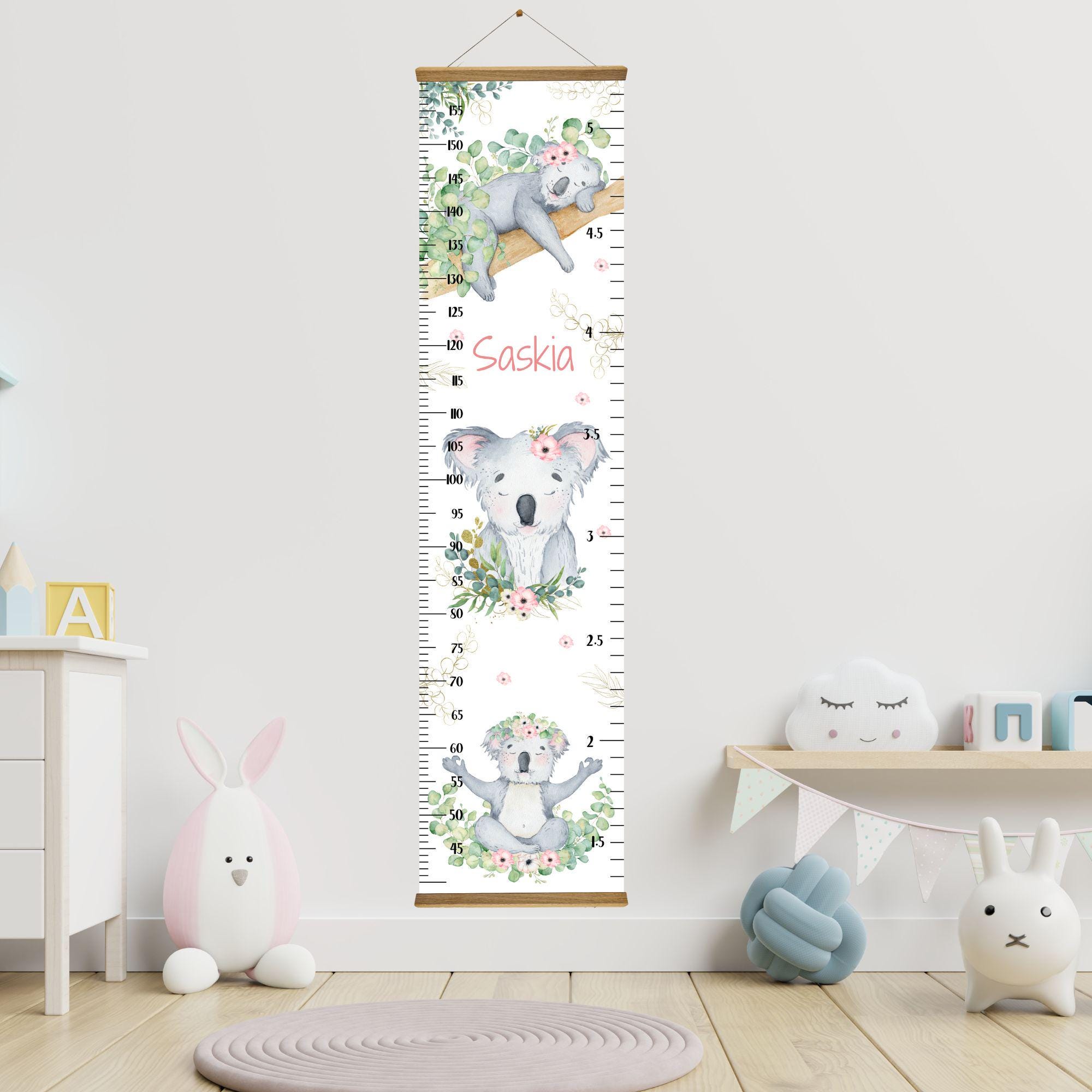 Koala Customised Height Chart, Nursery Decor, 1st Birthday Gift ...