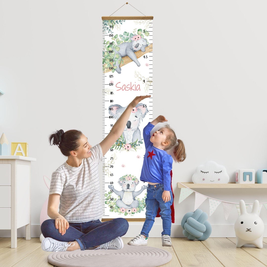 Koala Customised Height Chart, Nursery Decor, 1st Birthday Gift ...