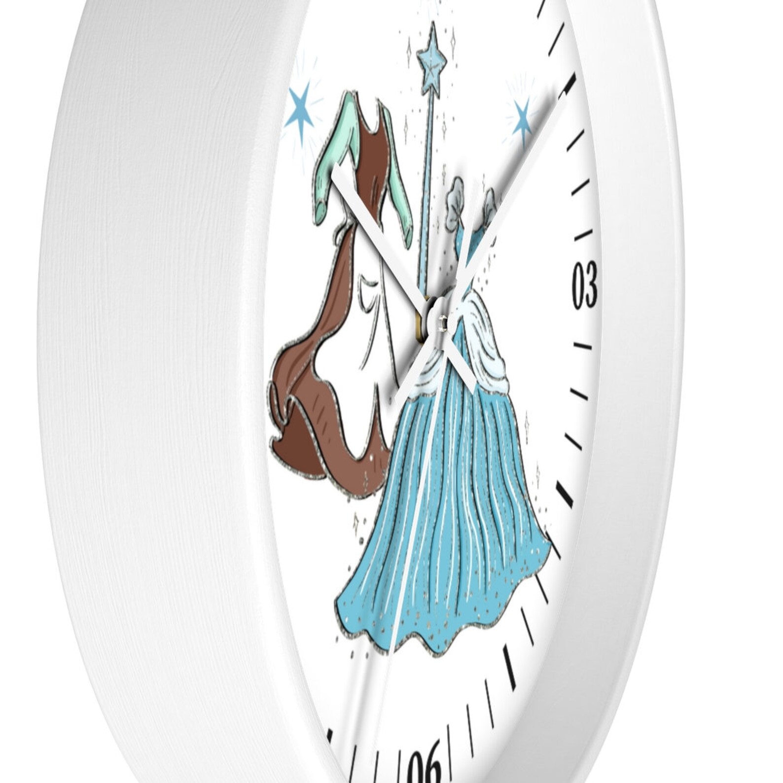 Cinderella Dresses Wall Clock, Cinderella Wall Decoration, Home Decor ...