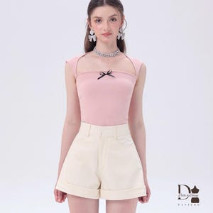 Pink Backless Top XS-2XL , Cute Fitted Tee, Coquette Y2K Top PDF Sewing ...