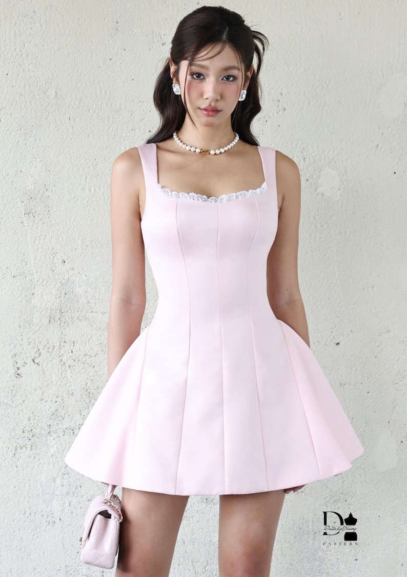 Juliette Sweetheart Mini Dress XS-6XL, Heart Neckline Fit & Flare PDF ...